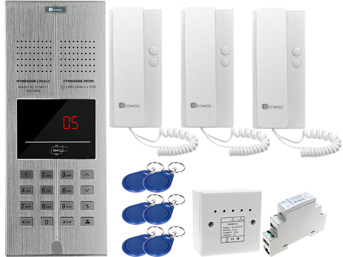 3-family intercom set Genway WL-03NL-V2 :: EN.IVEL.PL